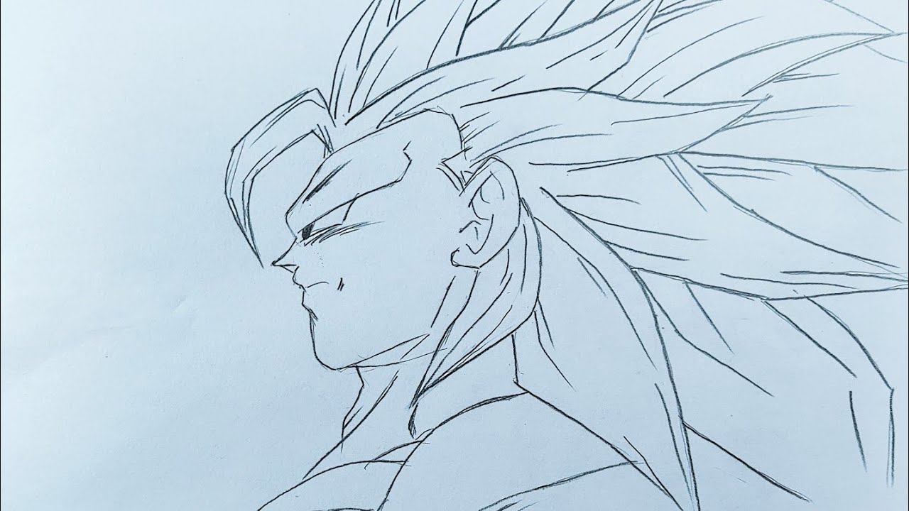 HOW TO DRAW GOKU SSJ3 - YouTube