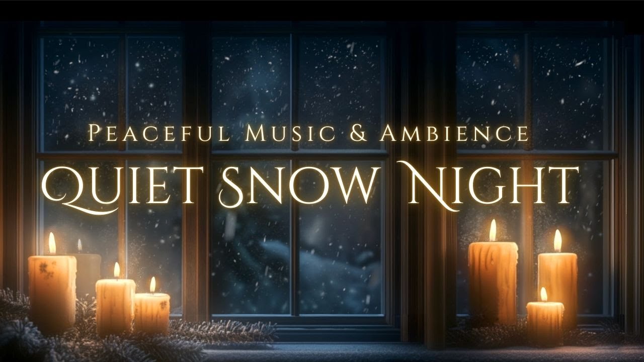 (NO MID-ROLL ADS) Peaceful Winter Night Ambience & Instrumental Piano ...