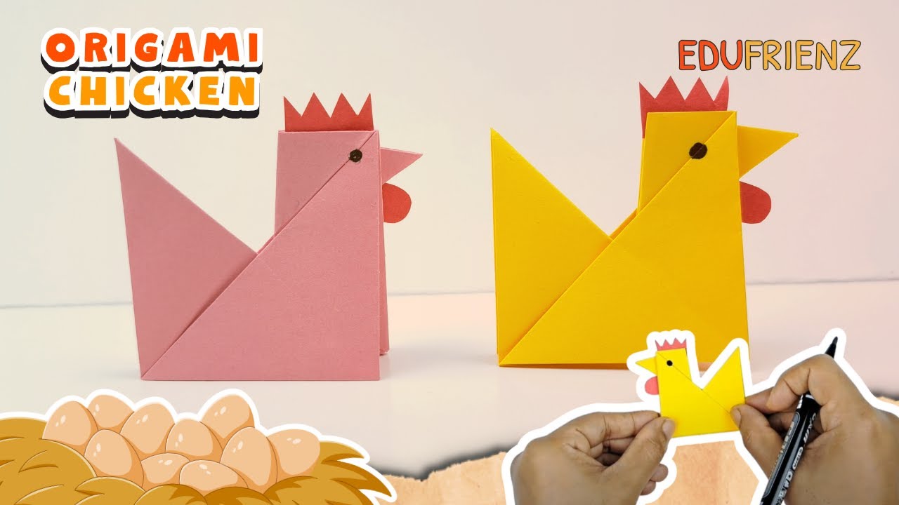 How To Make Origami Paper Chicken - Fold, Flap, and Cluck! - YouTube