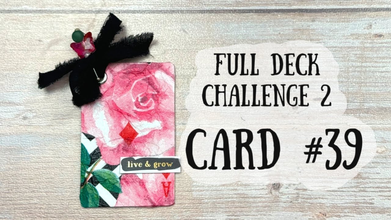 Altered Playing Card Number 39 | Full Deck Challenge 2 - YouTube