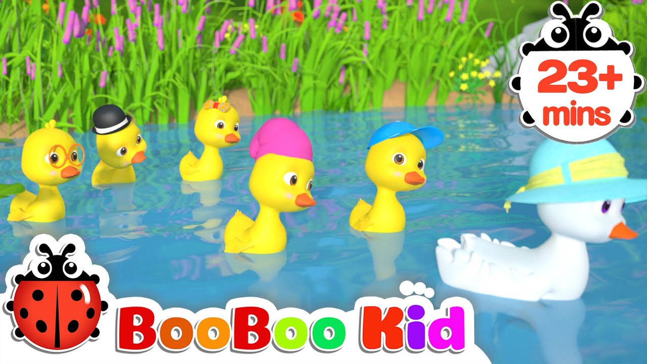 Five Little Ducks Song + More Nursery Rhymes & Kids Songs | Boo Boo Kid ...