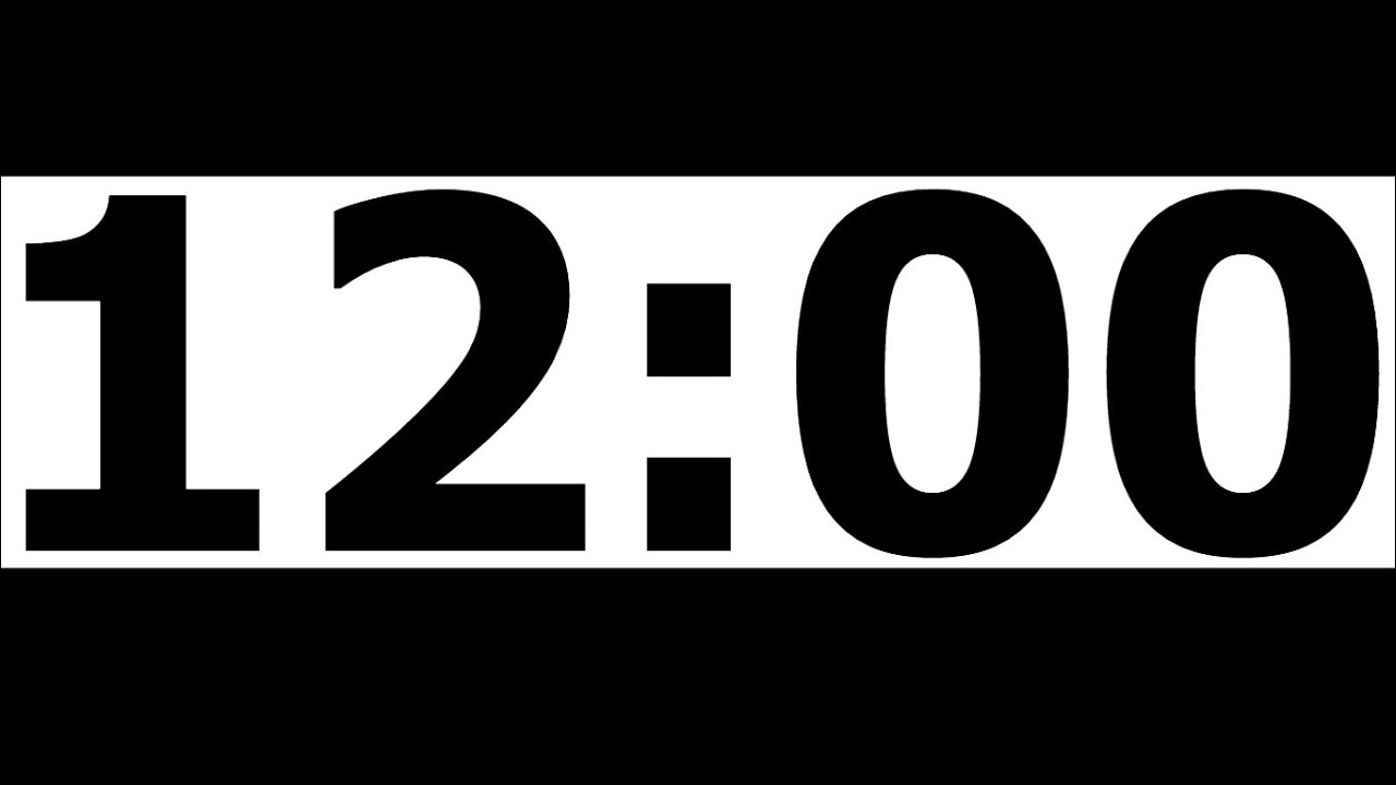 12 Minute Countdown Timer With Alarm YouTube
