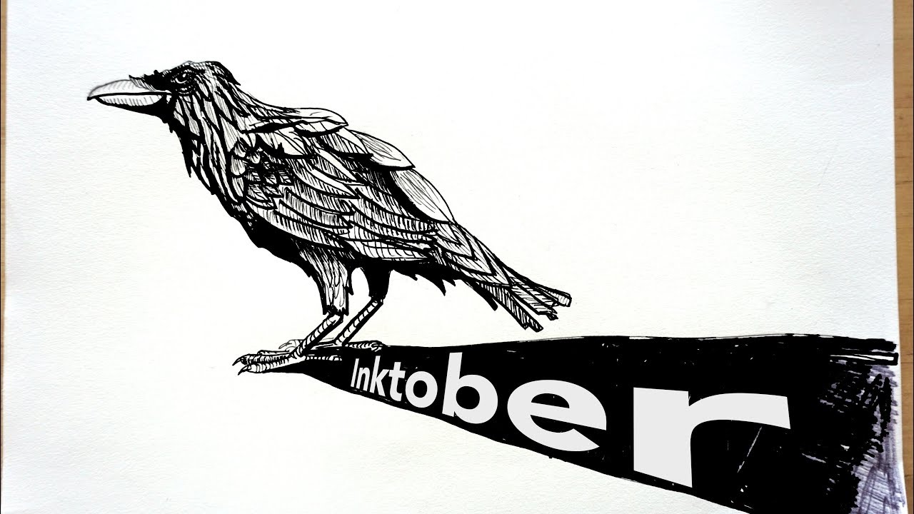 Inktober Challenge and Reading of The Raven by Edgar Allan Poe - YouTube