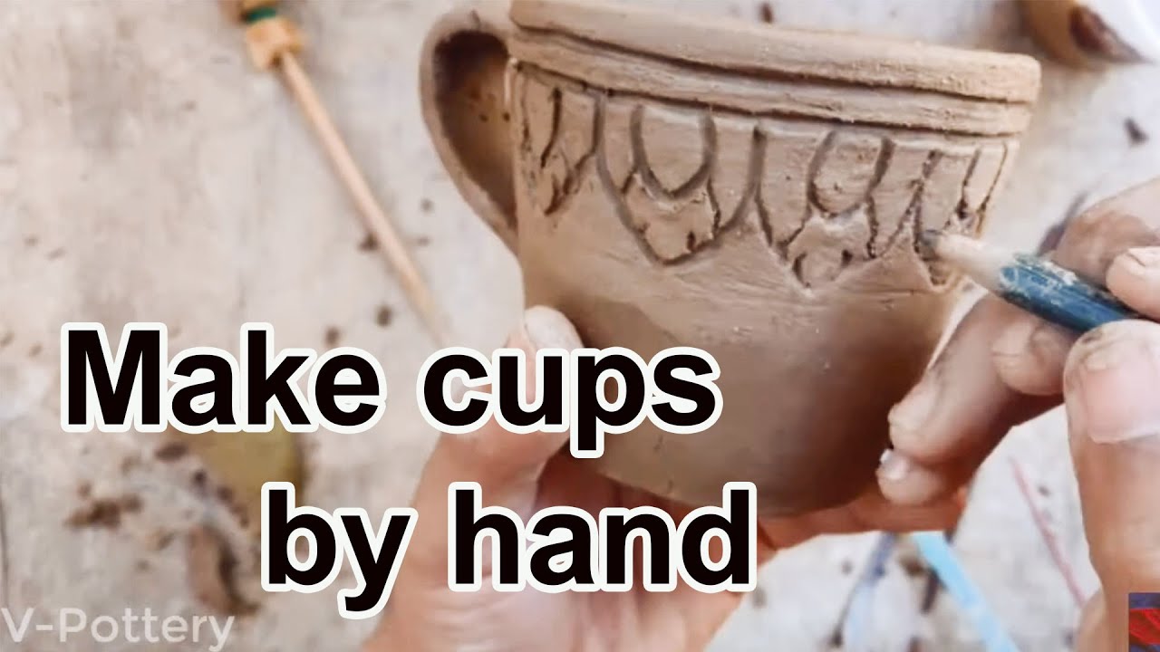 How to make a traditional cup by hand - clay DIY - YouTube