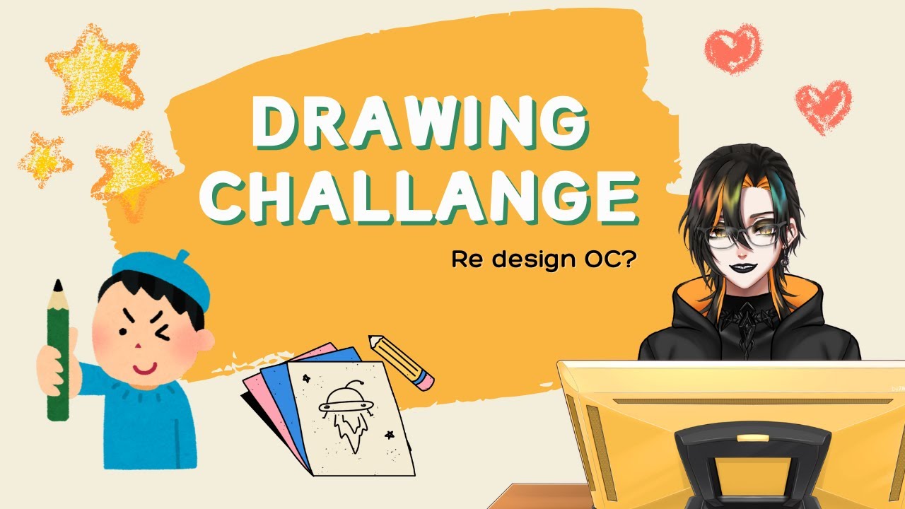 【Live】Drawing Challenge#5 | Re design - YouTube