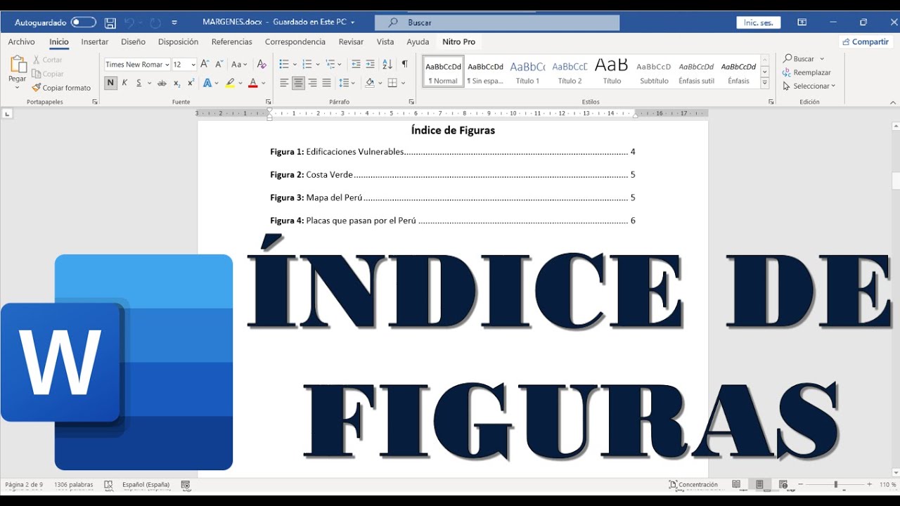 Como hacer un índice de Figuras de la manera CORRECTA - YouTube