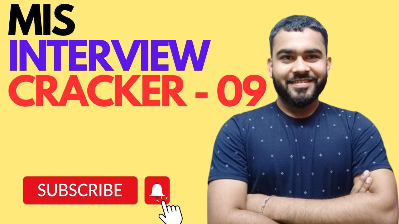 MIS Interview Cracker -09 in Hindi | Excel | Data | #excel - YouTube