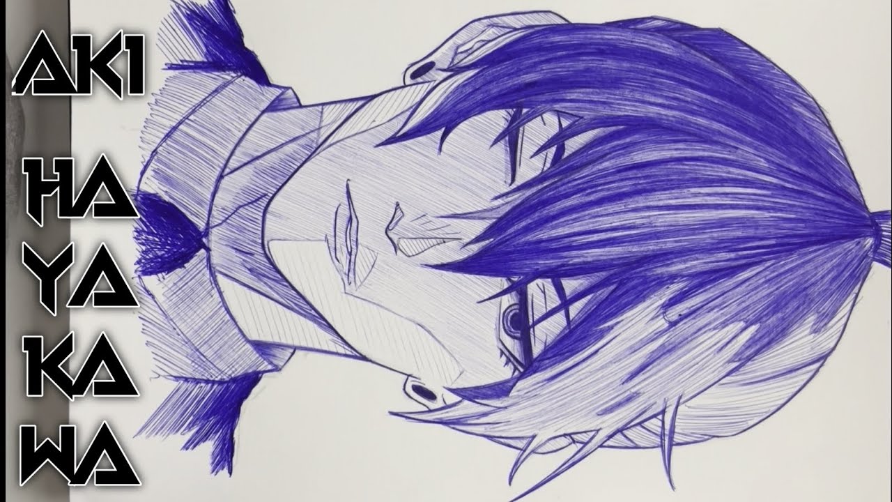 cara menggambar anime aki hayakawa | how to draw aki hayakawa ...