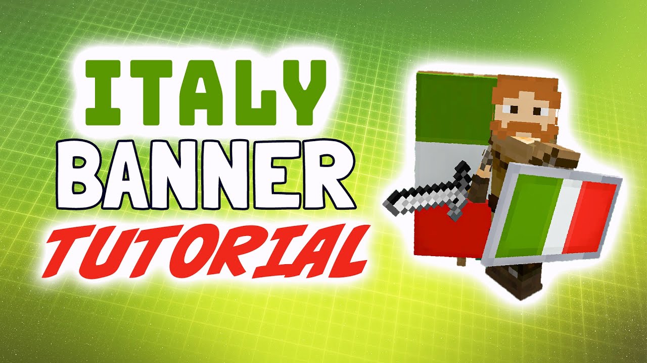 Minecraft: Come fare la bandiera italiana | Italy Flag Banner Tutorial ...