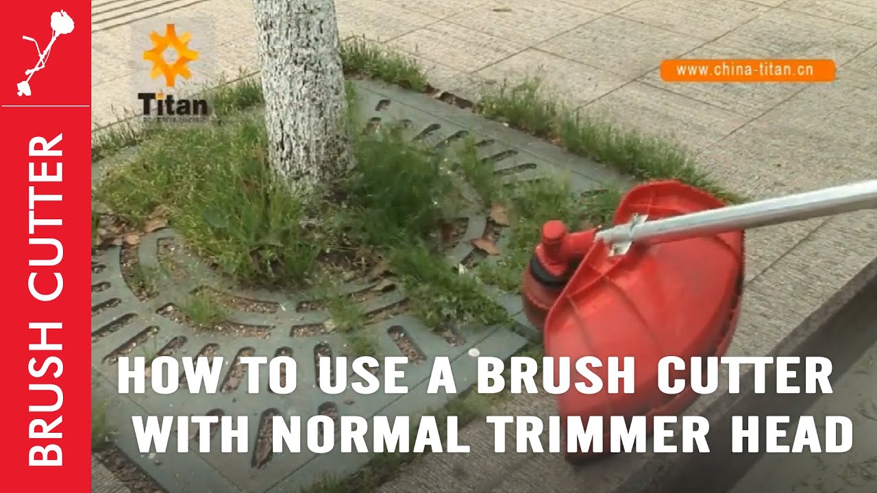 How To Use A Brush Cutter With Normal Trimmer Head - YouTube