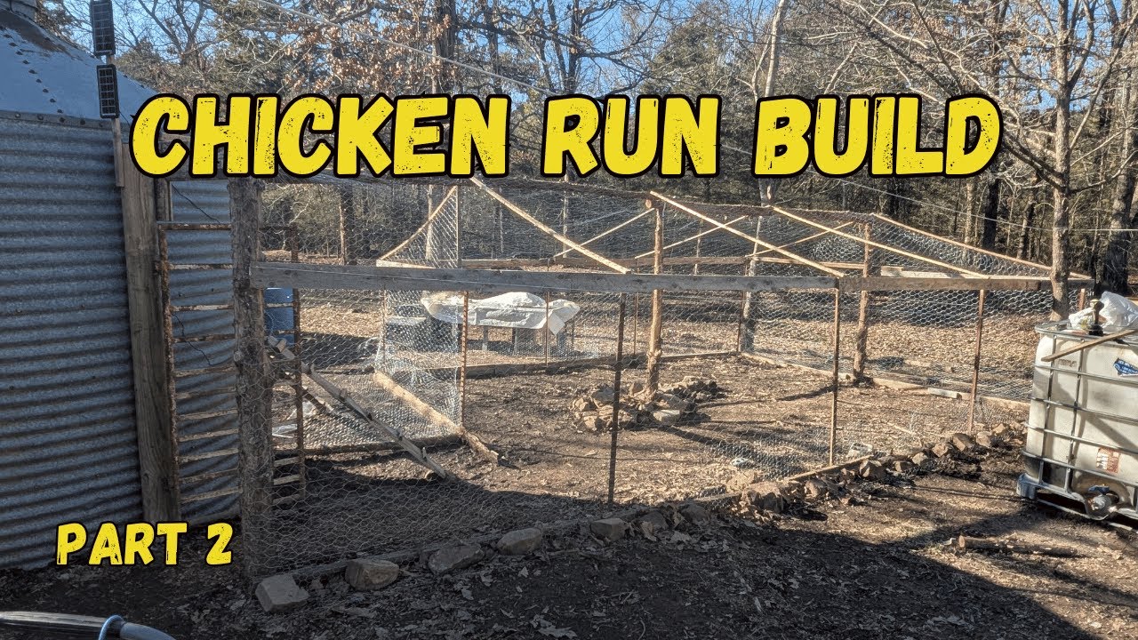The Ultimate Grain Bin Chicken Coop Run - Part 2 | Grub Terra - YouTube