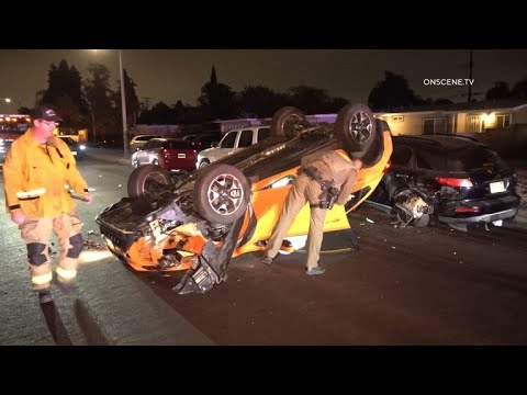 Lady Crashes Into Cars In Parking Lot