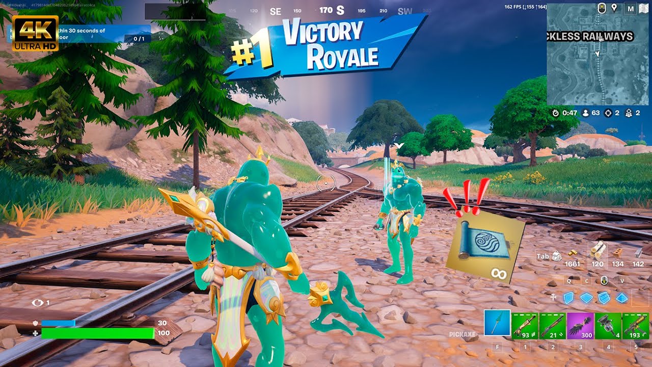 !!Challenge with Water Magic + skin (Poseidon)!! Fortnite Chapter 5 ...