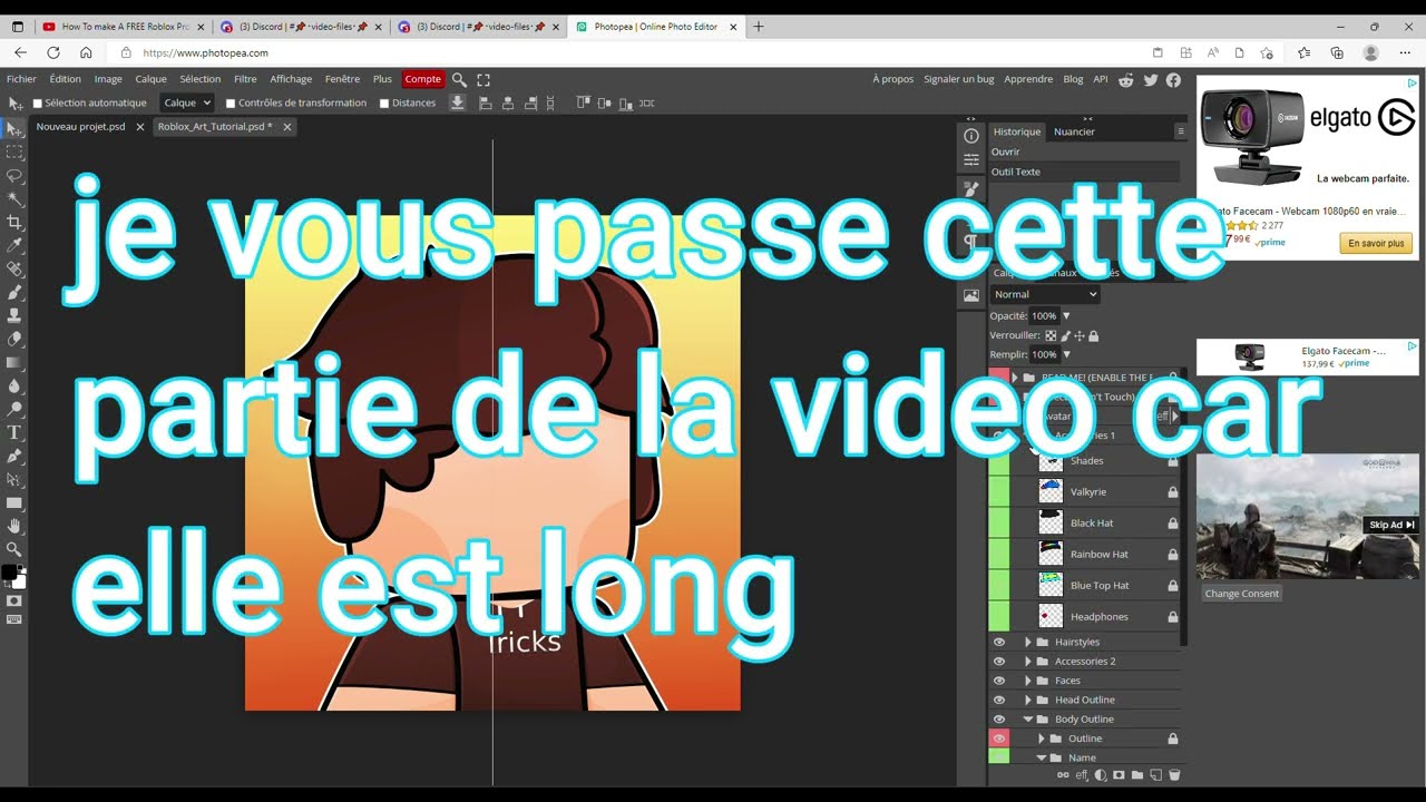 Comment changer et creer son logo roblox pour youtube(tuto) - YouTube