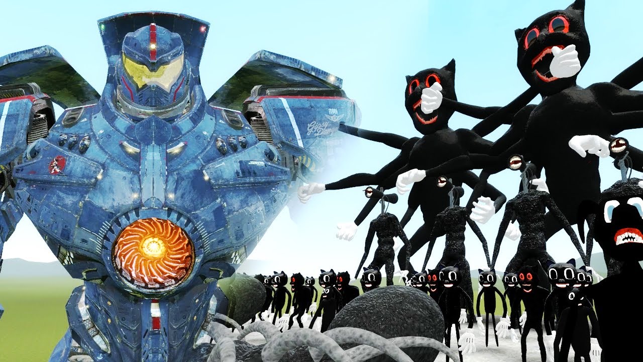GIPSY DANGER [Pacific Rim] VS ALL CARTOON CATS in Garry's Mod - YouTube