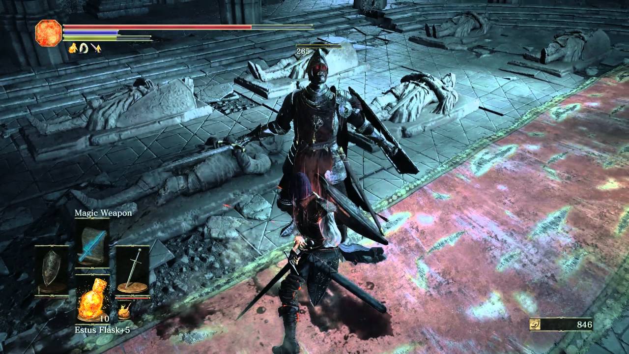 Dark Souls III, Fighting with a red eyes Knight inside Lothric Castle ...