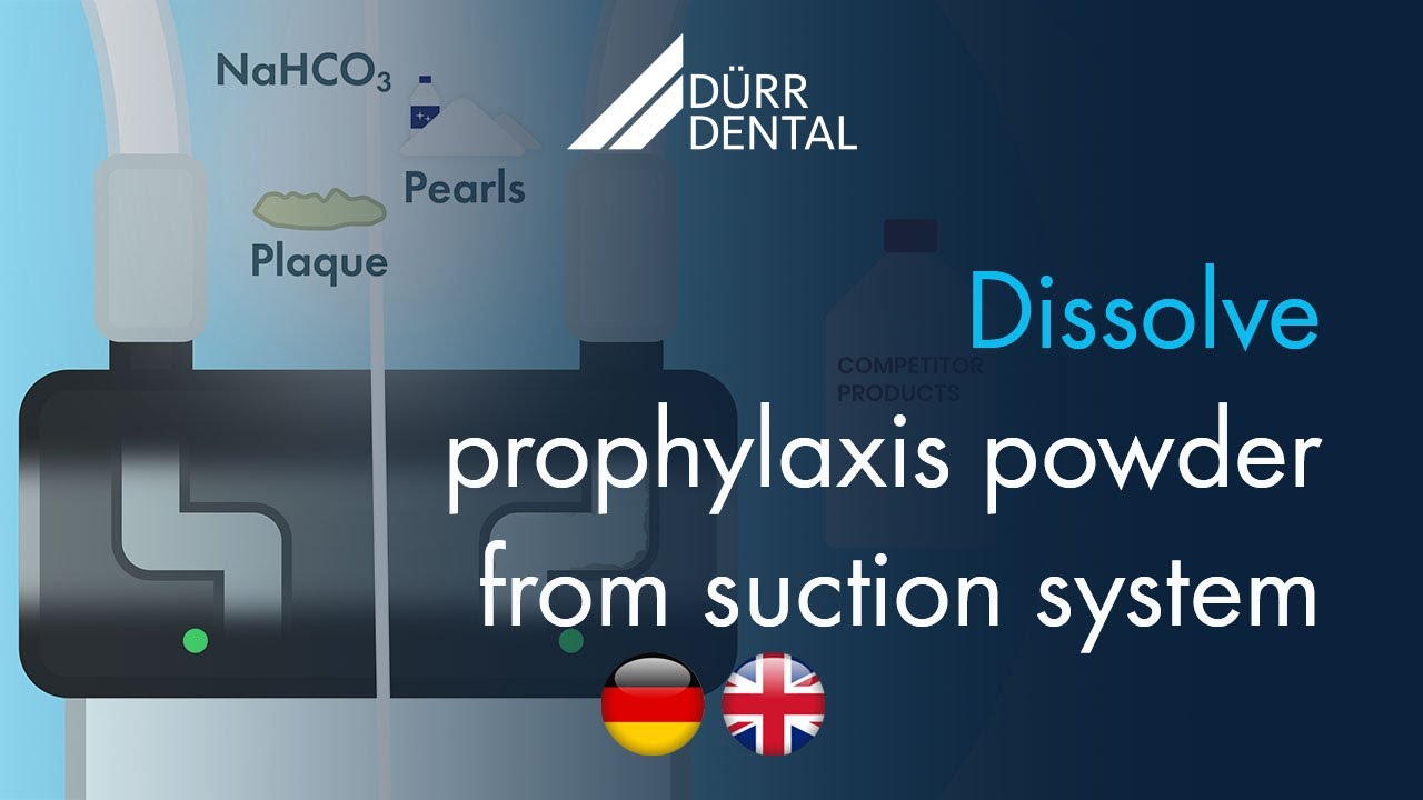 Dissolve prophylaxis powder from the suction system - YouTube