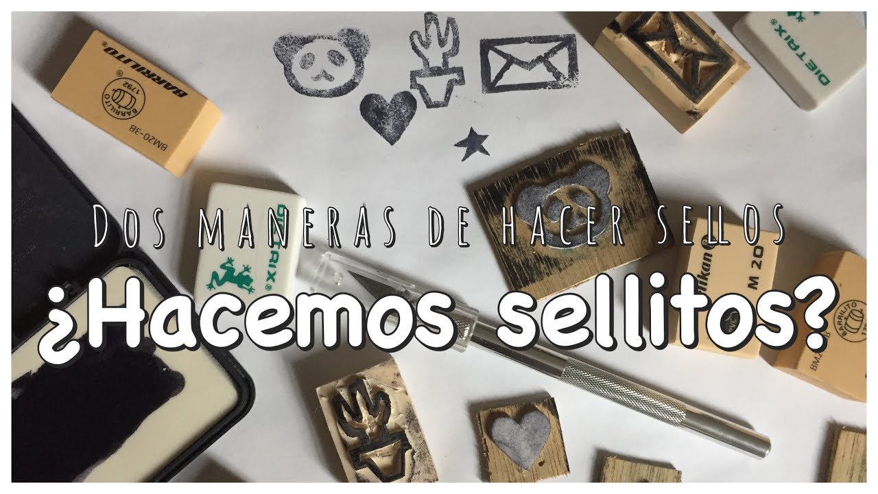 Sellos DIY ♥️ haz tus sellos caseros | sellos de goma y fomi - YouTube