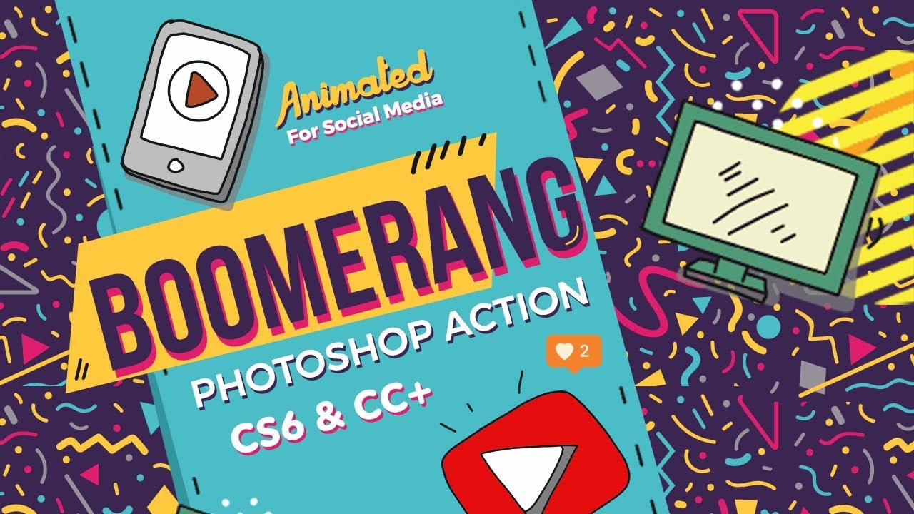 Boomerang Animated Photoshop Action How To Tutorial - YouTube