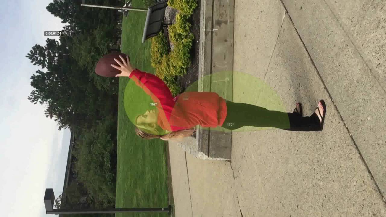 Novice Football Catch Kinovea - YouTube