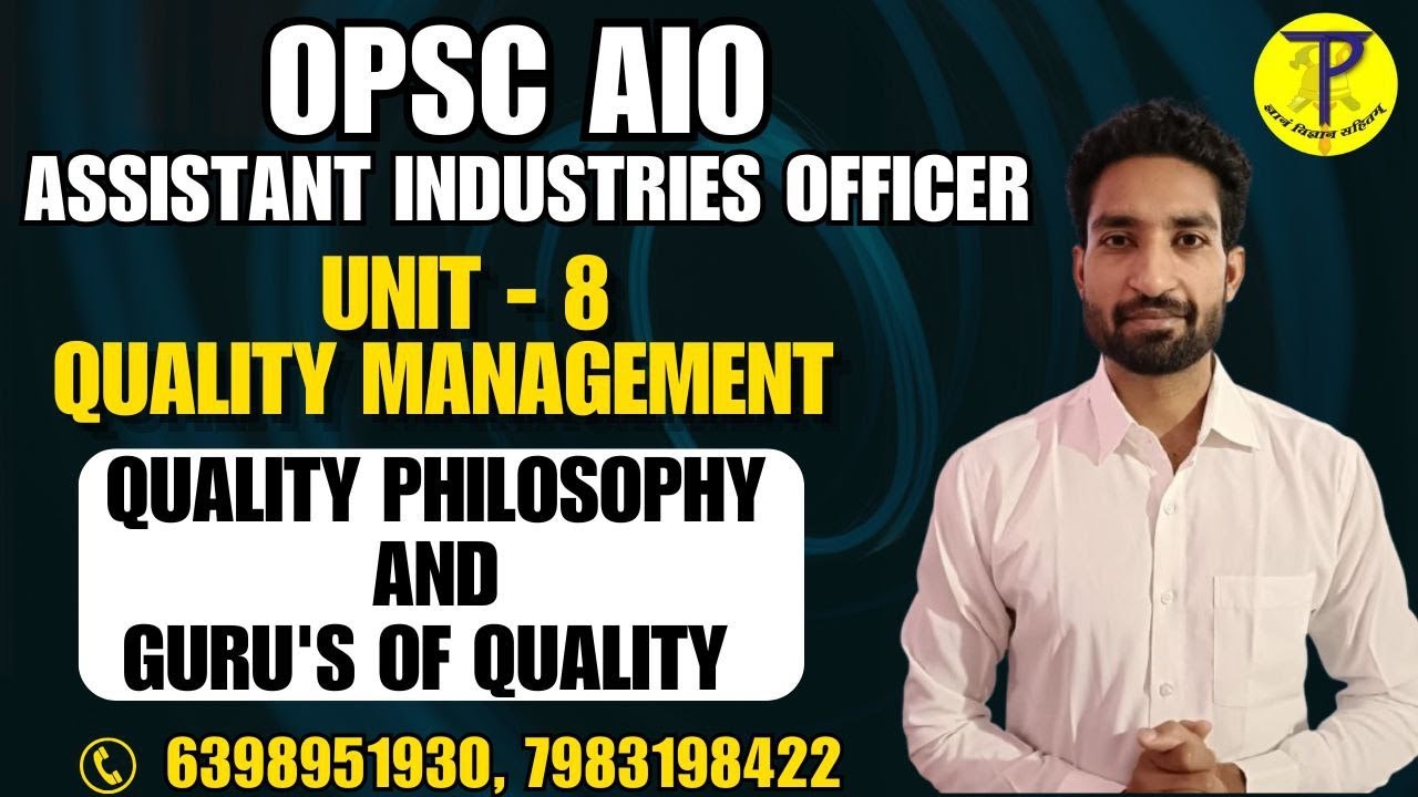 OPSC Assistant Industries Officer Quality Management | Quality ...