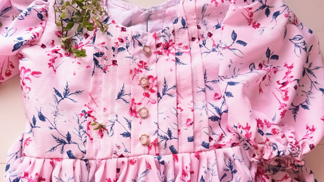 New trendy pleated frock cutting & stitching||frock design#designer# ...