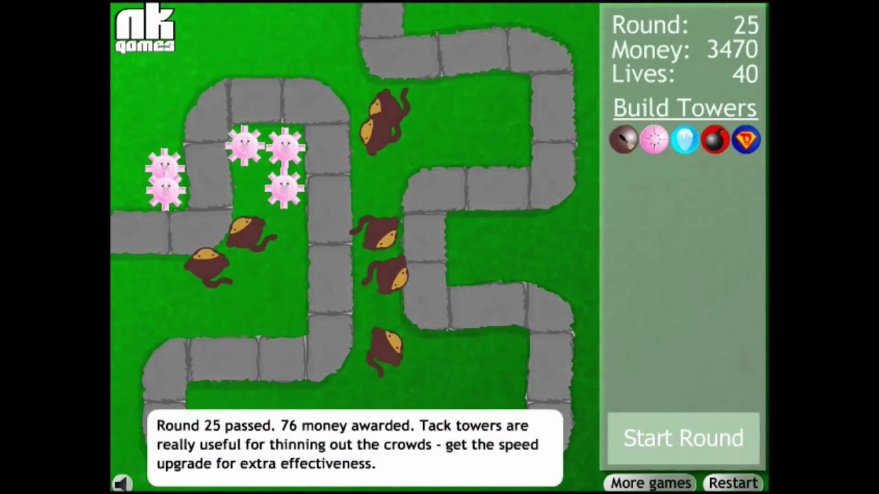 Bloons Tower Defense Levels 1-50 (At 4x speed) - YouTube