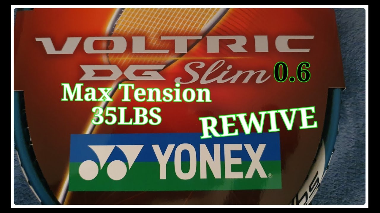 YONEX VOLTERIC 0.6 DG slim -max string tension 35 LBS with 3U grip ...