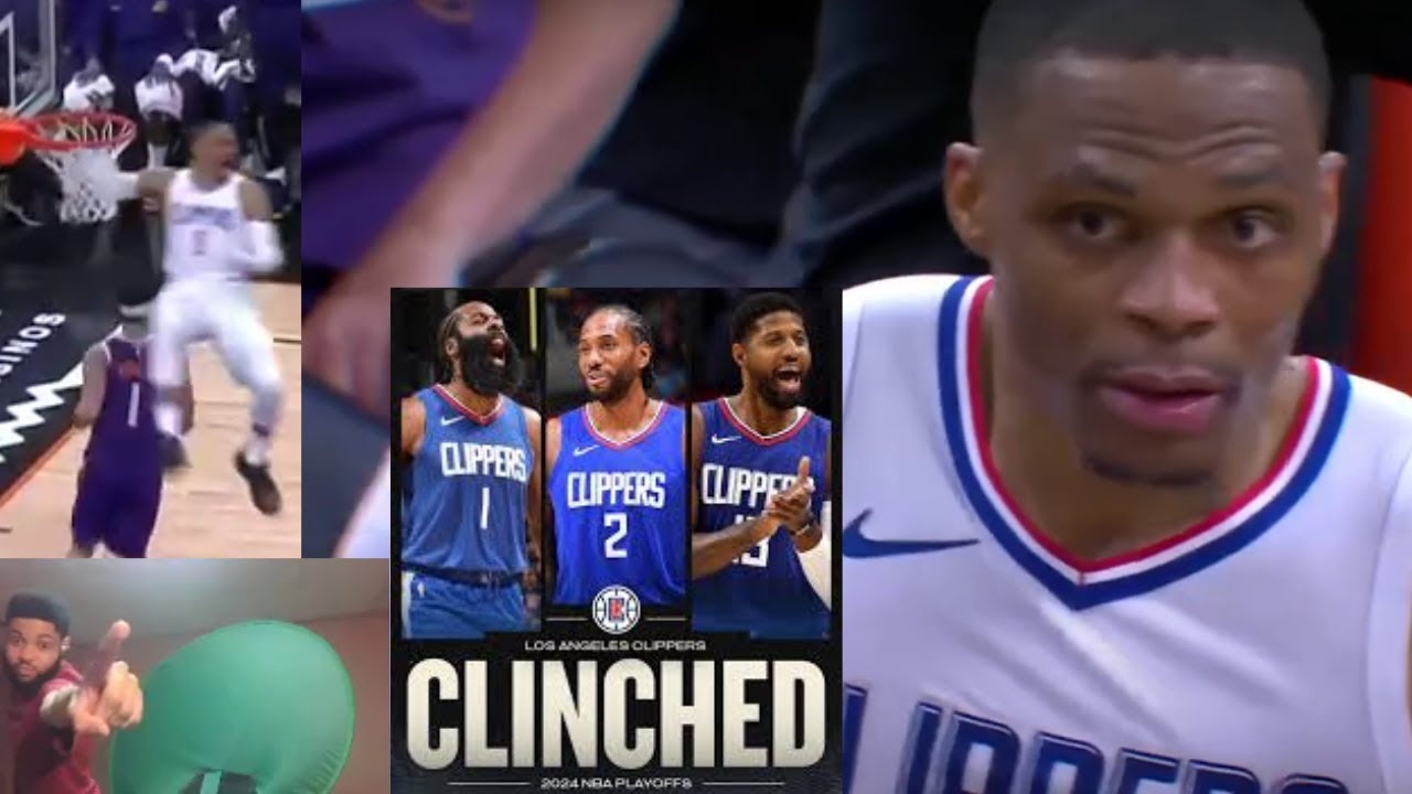 FINALLY CLINCHED PLAYOFFS! RUSS TRIP DUB! CLIPPERS at SUNS | FULL GAME ...