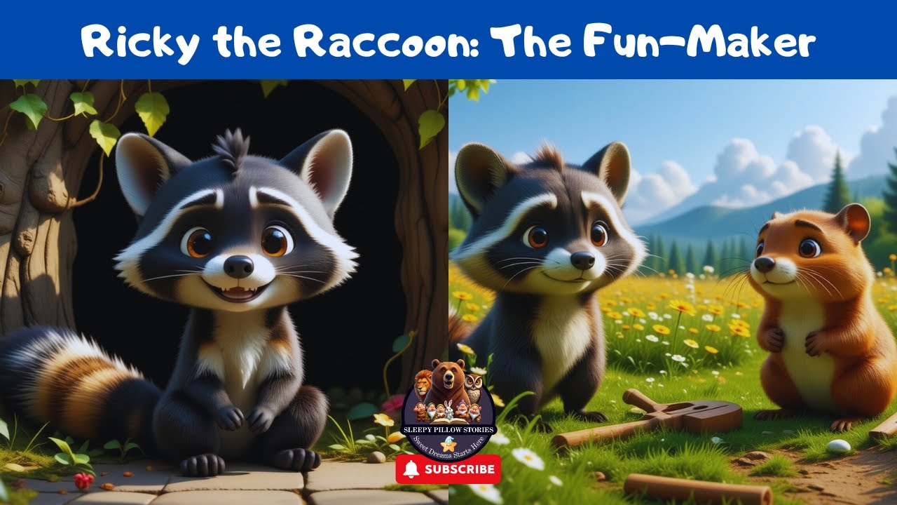 Ricky the Raccoon The Fun Maker - A Bedtime Story For Kids - YouTube