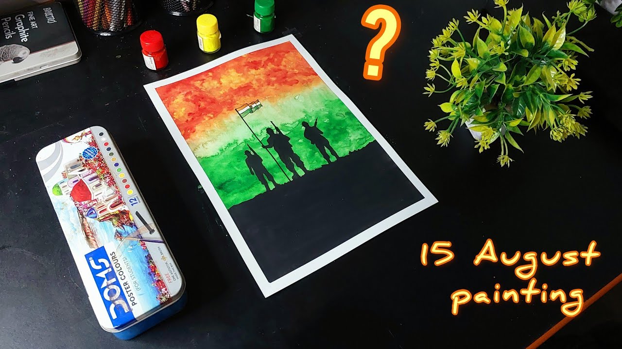 15 August painting 🤗 | Simple and easy tutorial stap by step 😍 - YouTube
