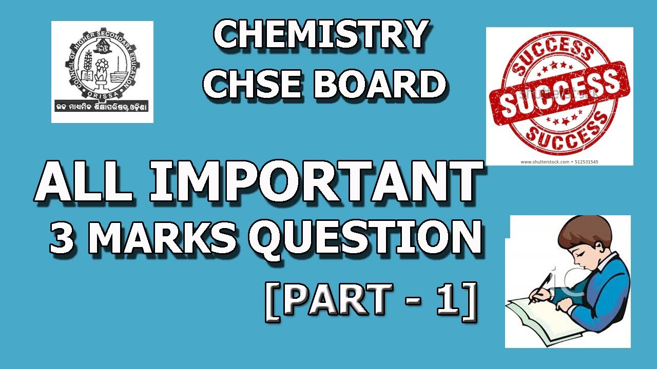IMPORTANT 3 MARKS QUESTION ON CHEMISTRY (PART - 1) || CHSE BOARD - YouTube