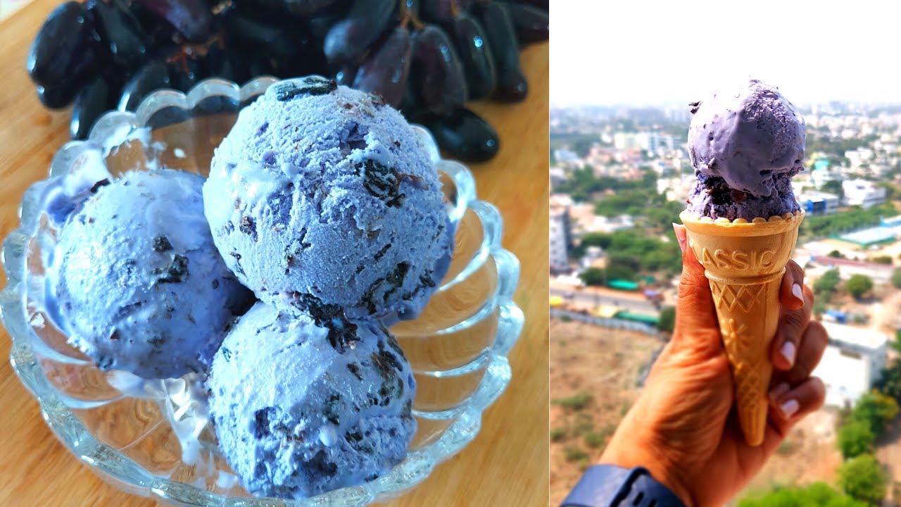 Black Currant Ice Cream Recipe | How to make Ice Cream at home | Easy ...