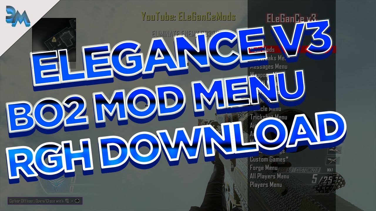 ELeGanCe v3 Mod Menu | Black Ops 2 | [RGH] | Free Download - YouTube
