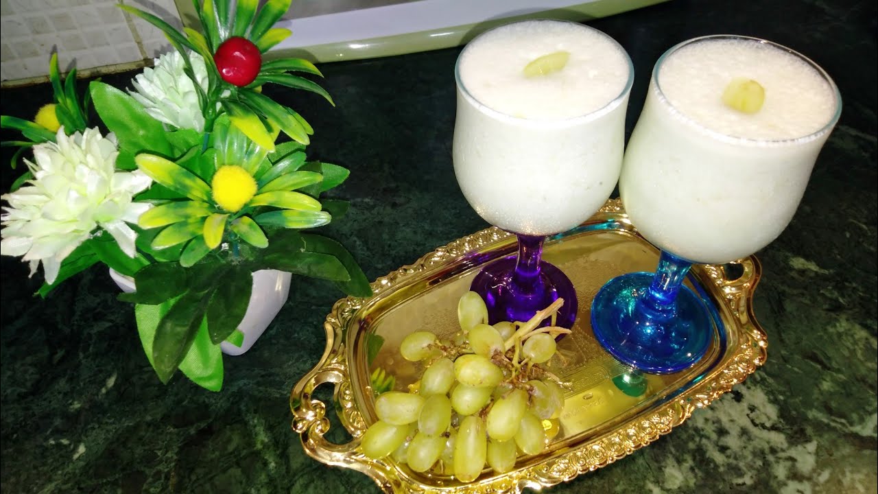 Grapes Milkshake | Simple & Easy Grape Shake || How to make Grapes ...