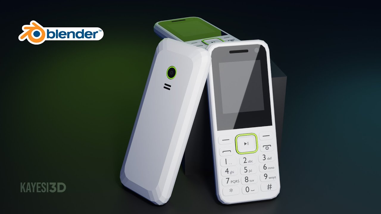 Simple Low Polly mobile phone in Blender 2.93.5 Timelapse - YouTube