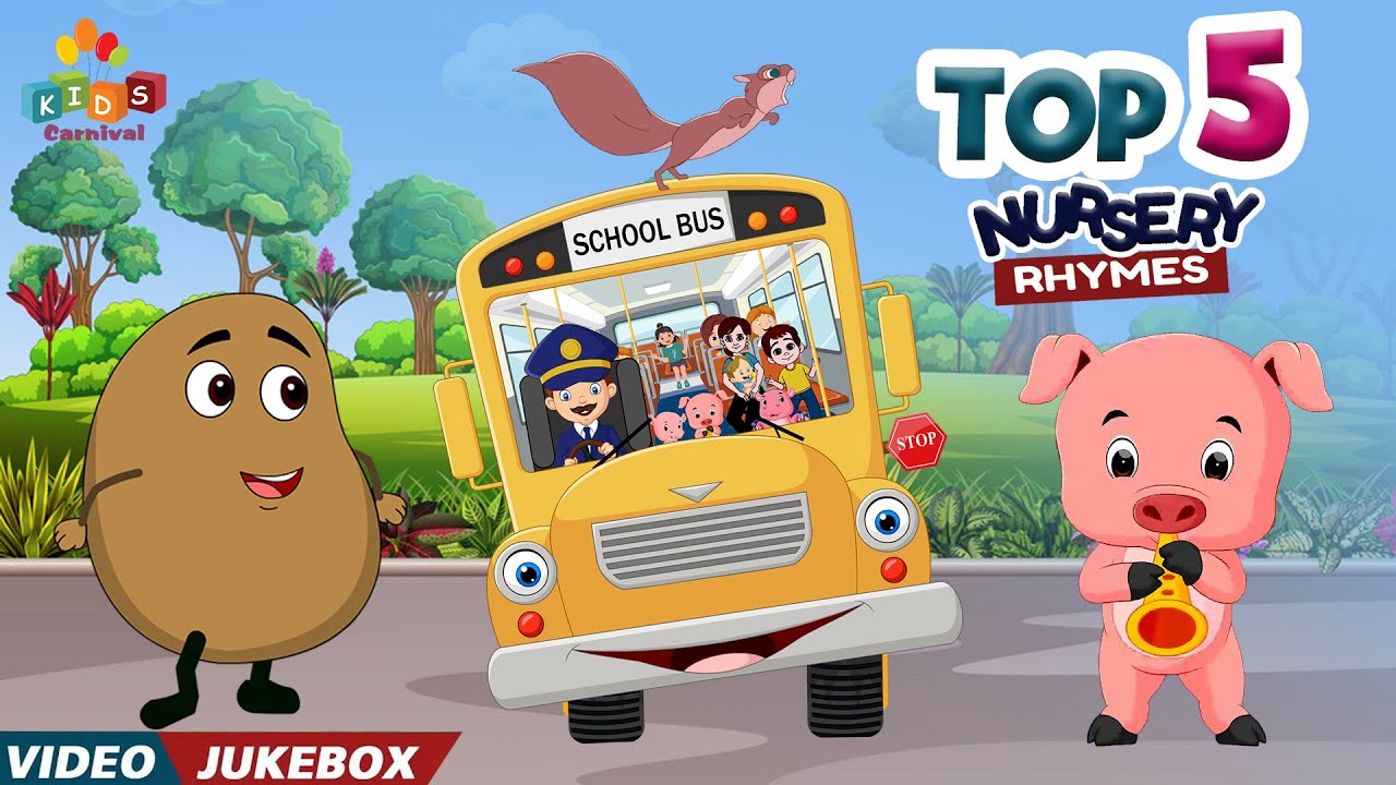 Wheels On The Bus Go Round And Round And Many More Best Nursery Rhymes ...