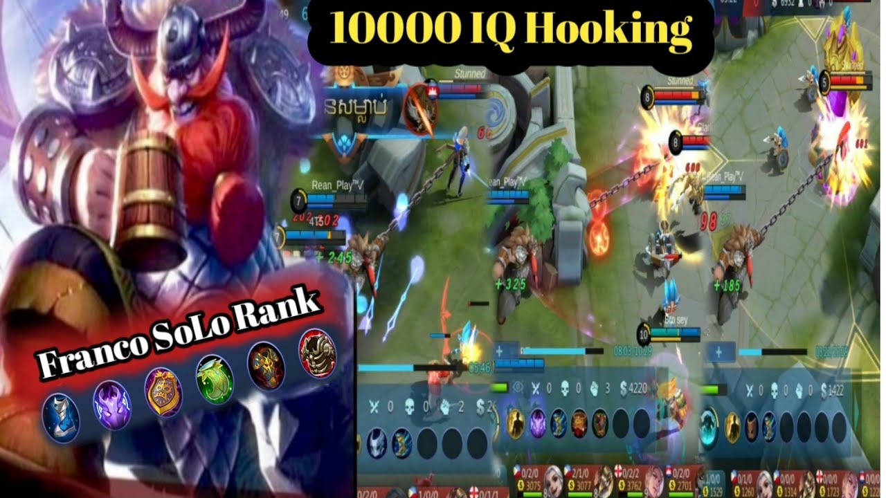 10000IQ Hooking SOLO RANK | Playing Hero Franco | Mobile Legend - YouTube