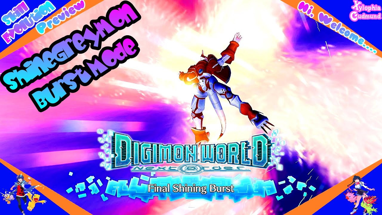 『Xylophia Gudmund』 ShineGreymon Burst Mode Evolution & Skill - Digimon ...