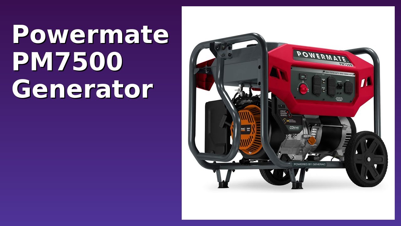 REVIEW (2026): Powermate PM7500 Generator. ESSENTIAL details. - YouTube