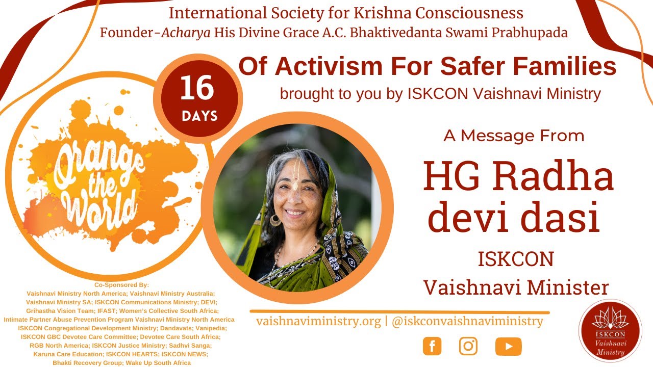Message from HG Radha dasi | 16 Days 2023 - YouTube