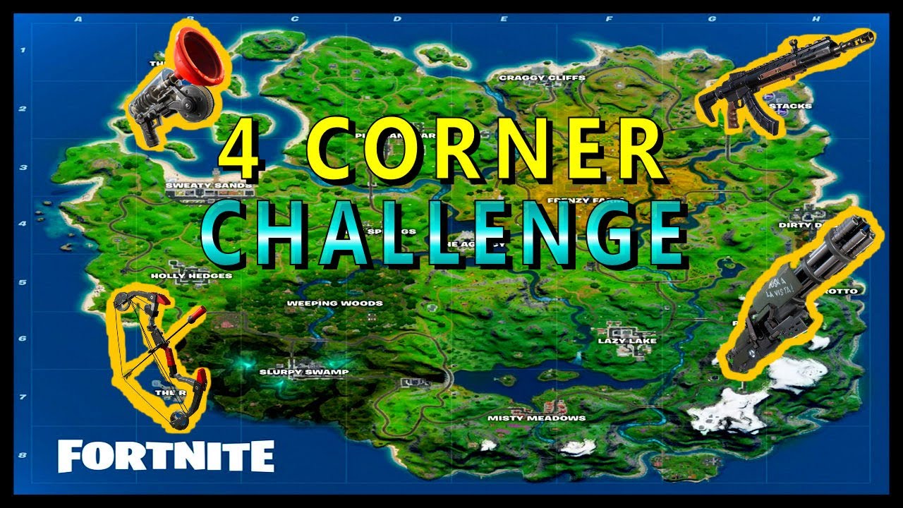 Fortnite "4 Corner Mythic" Challenge with SUBSCRIBERS!!! - YouTube
