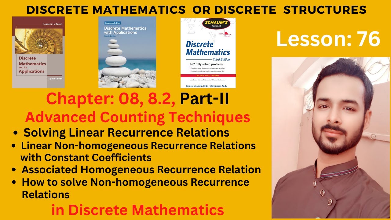 Lesson 76 Part II: Linear Nonhomogeneous Recurrence Relations with ...