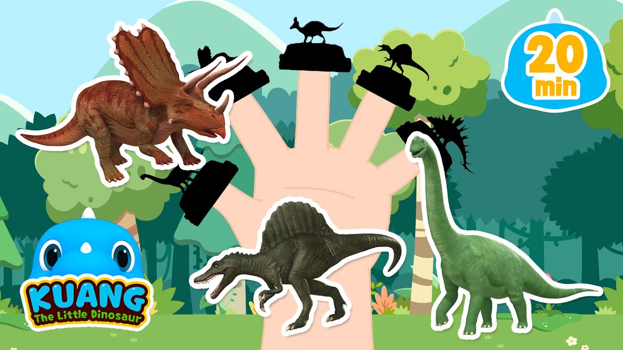 Dinosaur Finger Family🖐️ +More | Nursery Rhymes | Kids Songs | Kuang ...
