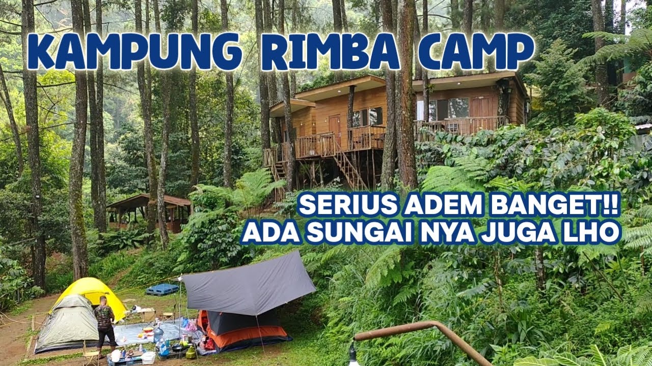 KAMPUNG RIMBA CAMP BOGOR JAWA BARAT | ADEM, SYAHDU, DAN DINGIN BANGET ...