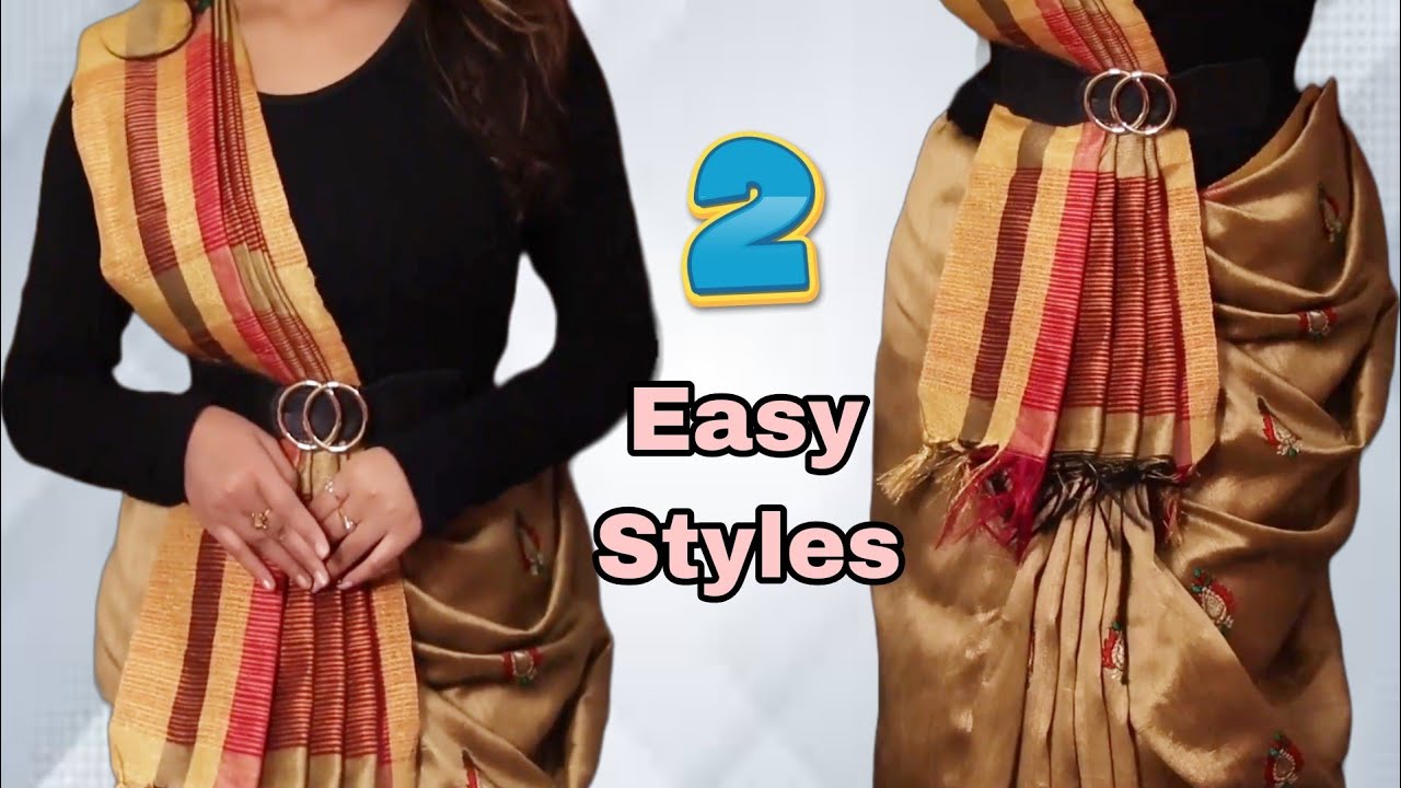 Saree Draping Tutorial For Beginners | Easy Saree Draping With Perfect ...