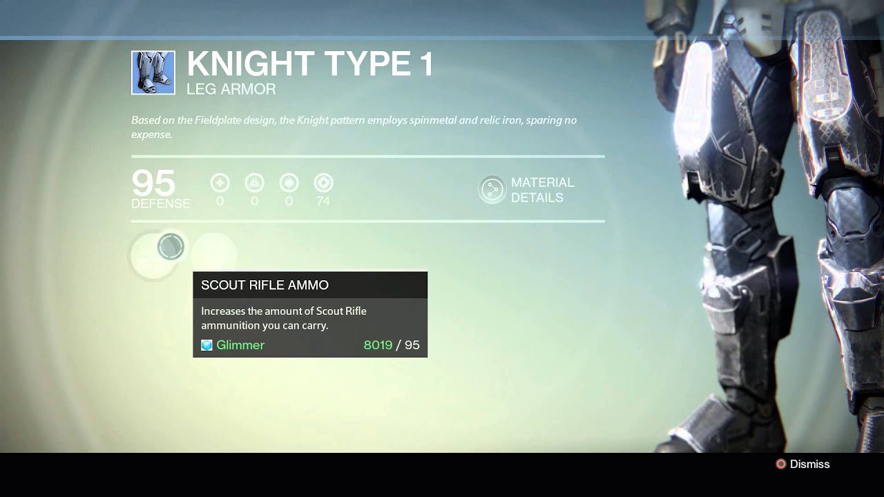 Destiny - The Tower: Knight Type 1 (Titan Leg Armor) (Rare Armor ...