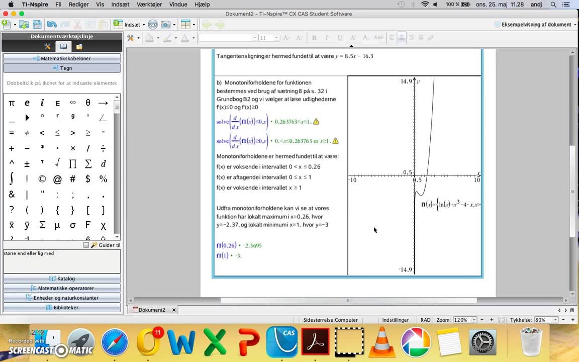 Mat B2 - Differentialregning, tangentens ligning og monotoniforhold ...