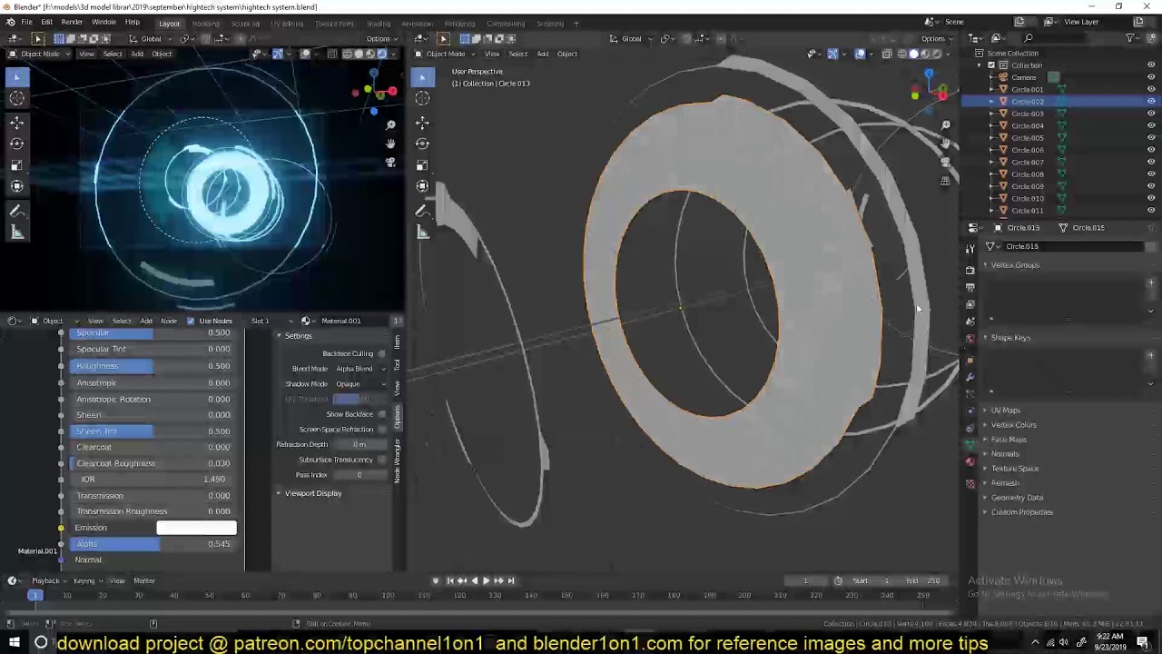 making iron man radar widget hud in blender 2 8 - YouTube