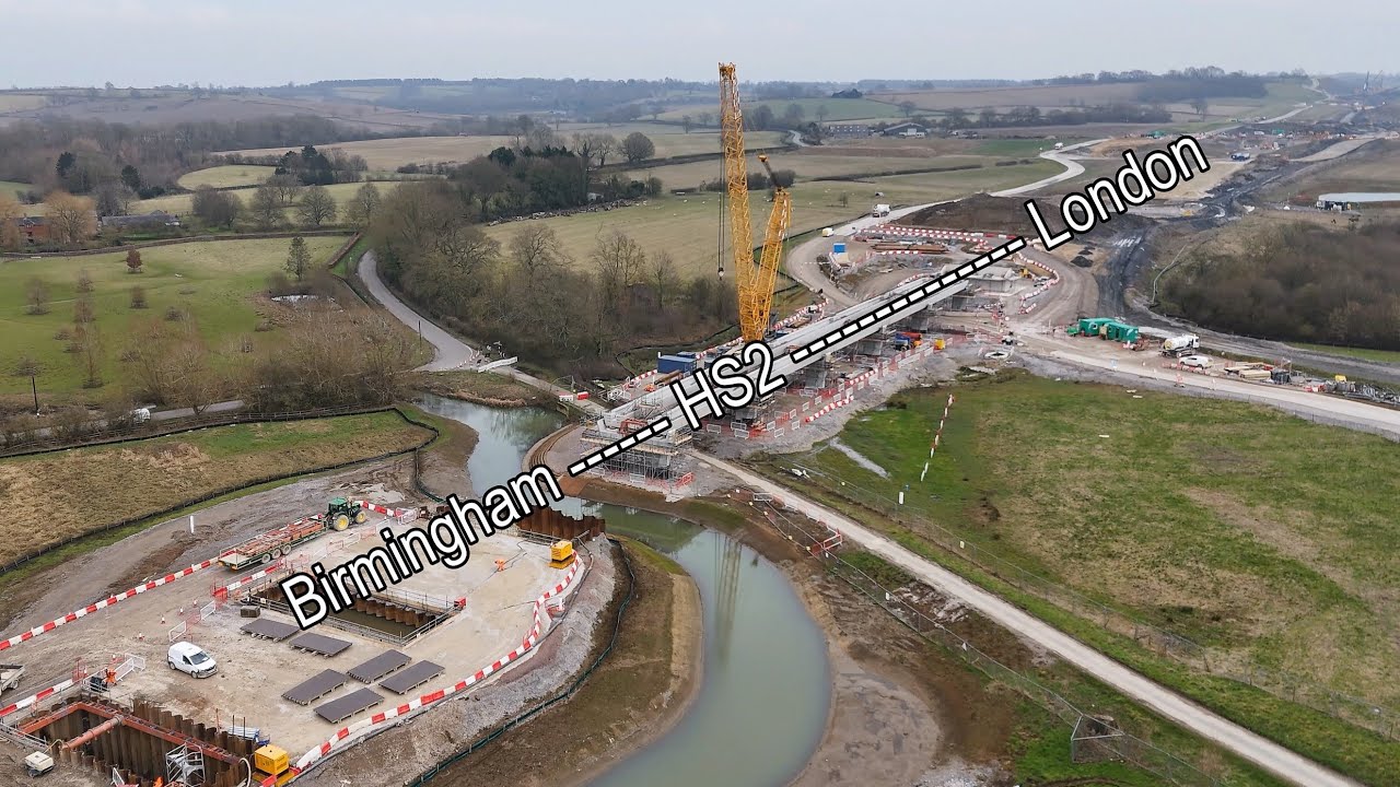 HS2 Edgcote Viaduct February 2025 - YouTube